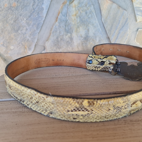Nocona Pelt | Accessories | Vintage Nocona Pelt Snake Belt Harley ...